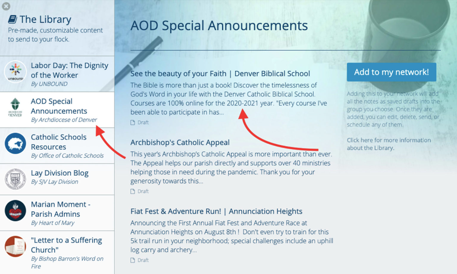 How to use the Flocknote Library | Mission Support